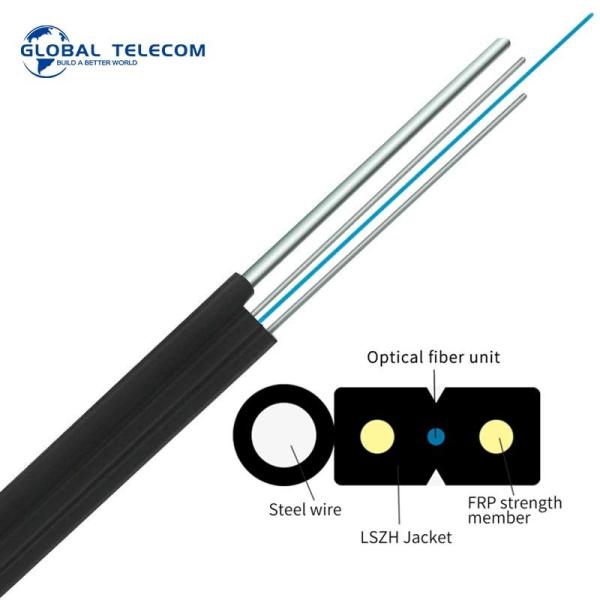 Quality SM FTTH Drop Fiber Optic Cable G652D G657A1 Zero Halogen Fiber Optic Drop Wire for sale