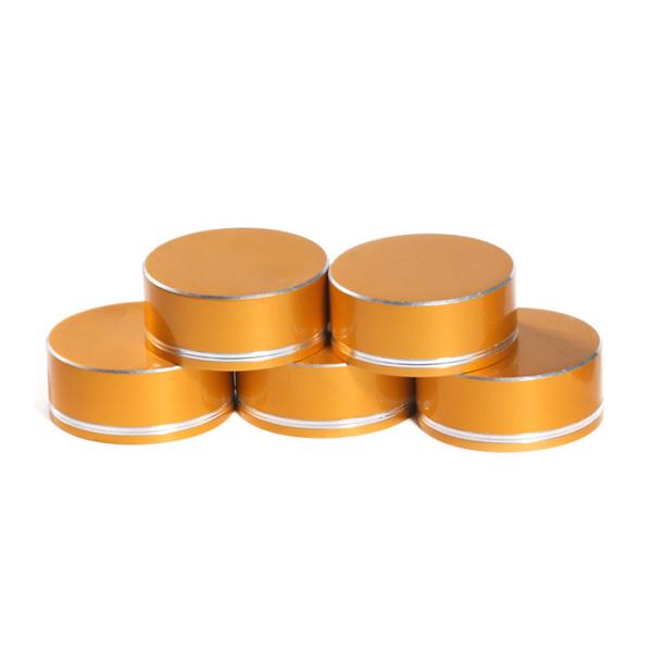 Quality Custom Logo Non spill Aluminum Round Plastic Cap Screw Top Jar Lids 1.5mm thick for sale