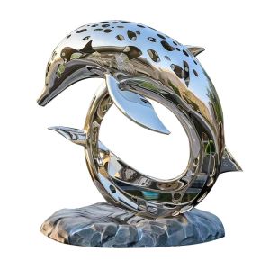 Quality Whale Metal Sculpture Customized Size Easy Maintenance Elegant Metal Artwork for sale
