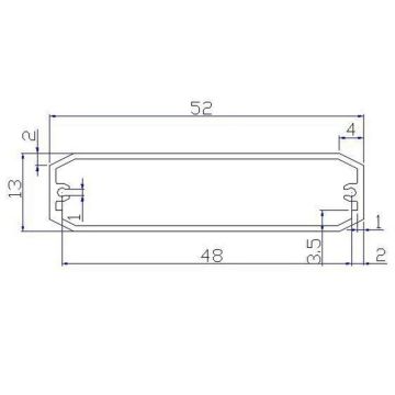 Quality 52*13*110mm Customizable Flat Aluminum Case In Silver Color For Electronics PCB for sale