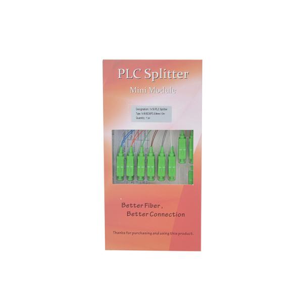 Quality CATV Telecom Fiber Optic PLC Splitter 1x8 Mini G657A1 SM for sale