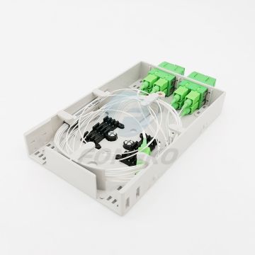 Quality Grey Optic Fiber Access distribution box 1*8 PLC Splitter SC connector High for sale