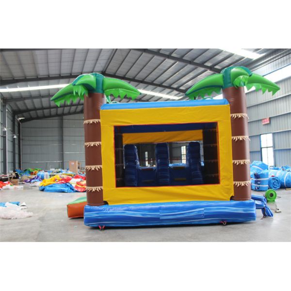 Quality Unisex Palm Tree Inflatable Jumping Castle Bouncy Castle with Pool and Jumping for sale