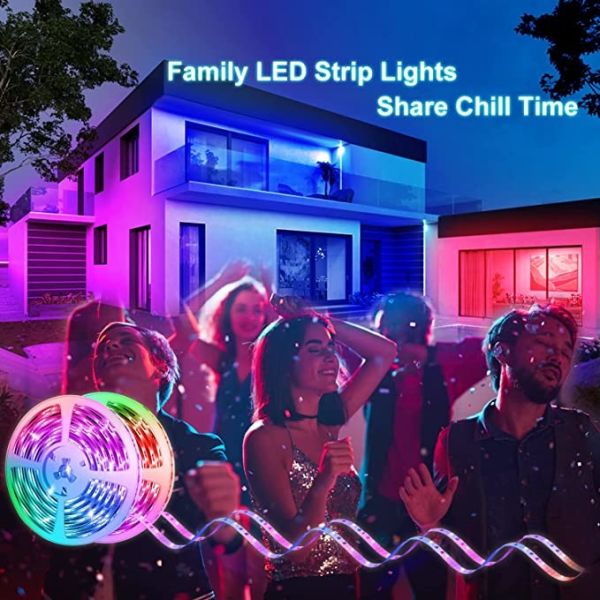 Quality 5m Smart RGB LED Strip Lights Flexible Remote Control Wifi 1400lm 4000K for sale