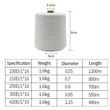 Quality High Tenacity 420D/16 Polyester Spun Yarn for Multicolor Knitting and Garment for sale