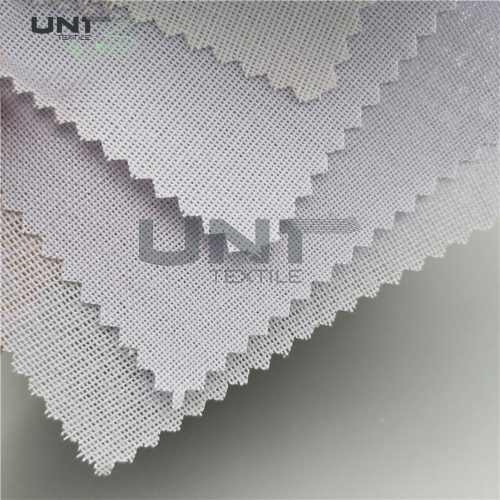 Quality Cap Resin Cotton Woven Fusible Interlining With PES LDPE Coating for sale