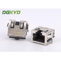 Quality SMT Sinking Board Shielded RJ45 Jack Single Port With EMI Fingers , Low Profile for sale