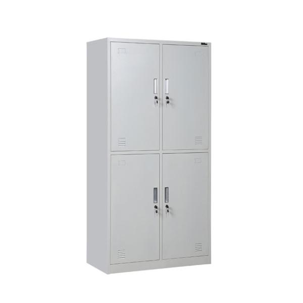 Quality SGS 4 Door Powder Coating Almirah Metal Locker Cabinet for sale