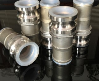 Quality Casting Antistatic 75mm PTFE Lined Pipe Fittings Type E Camlock Fitting for sale