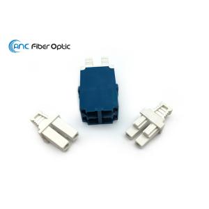 Quality LC Quad Fiber Optic Adapters Stackable Four Port in Blue Green Aqua Colors for sale