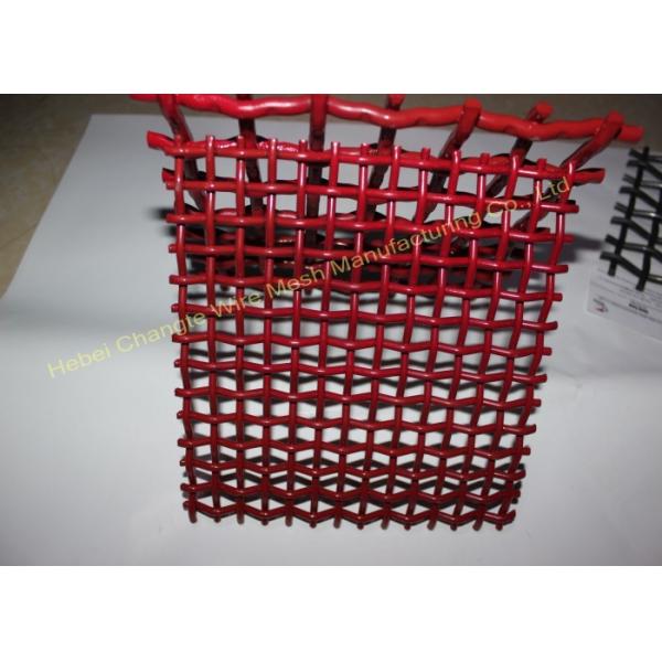 Quality Red 72A Manganese Steel Crusher Mining Wire Screen Mesh for sale