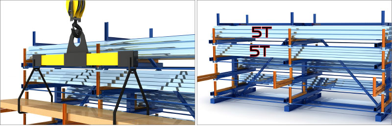 Manual Telescopic Cantilever Rack