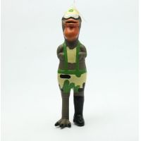 Quality Cute Soldier Chicken Rubber Squeaky Dog Toys Colorful Latex Design With Plush for sale