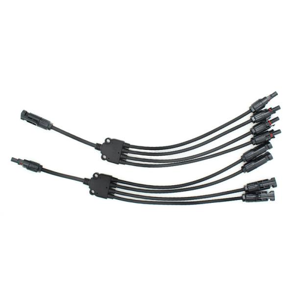 Quality MC4 Solar Photovoltaic Panel Adaptor Cable Connector Y Type Five Way Plug for sale