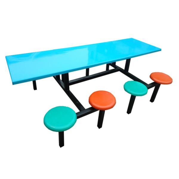 Quality 8 Person Round Stool One Piece Snack Bar Restaurant Dining Table for sale