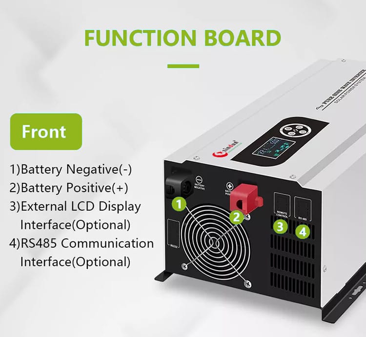 solar inverter charger 12v battery negative and positive