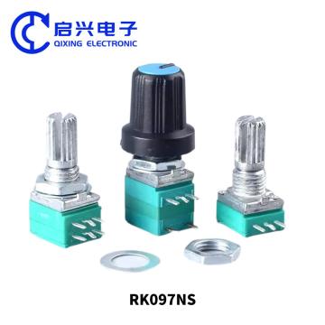 Quality RK097NS Single F Shaft Rotary Potentiometer Switch B10K B20K B50K B100K for sale