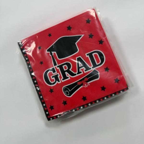 Quality 40cm Printed Paper Napkins 16gsm Red Luxury Paper Dinner Napkins for sale