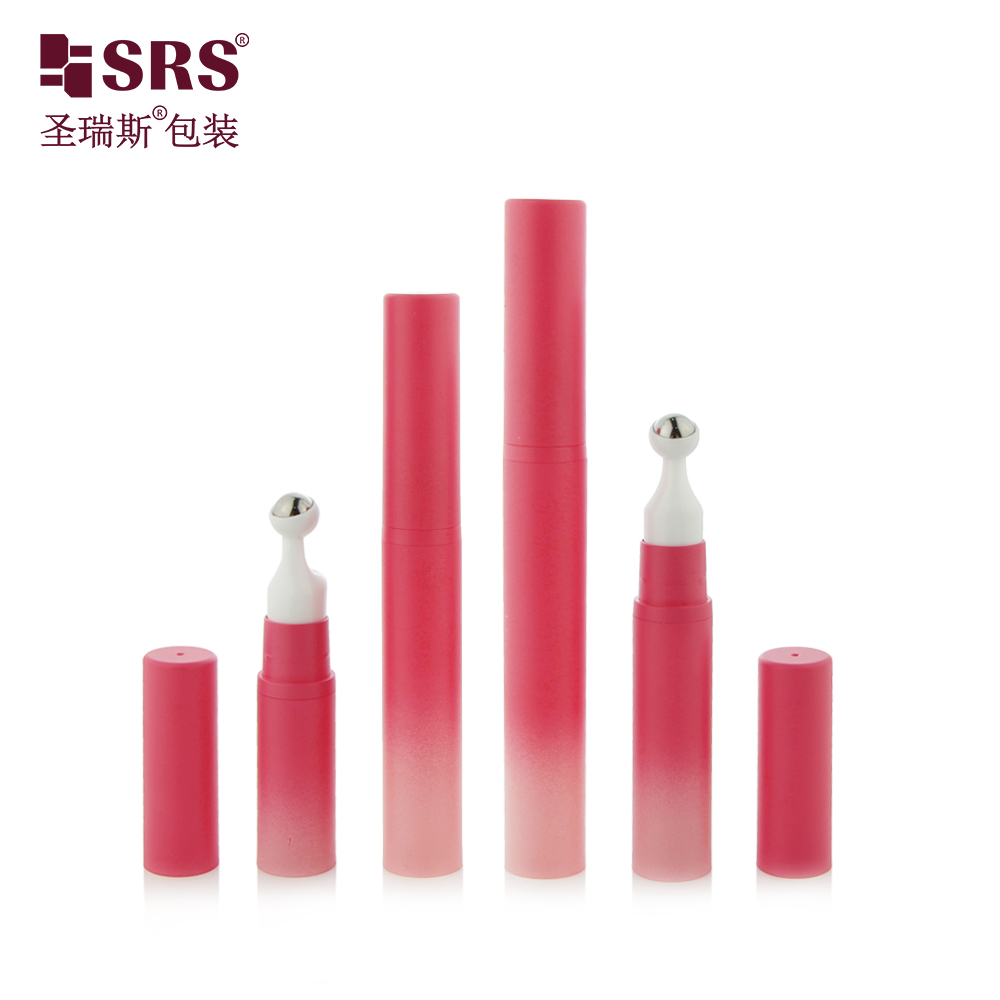 Quality A0031 5ml 10ml 12ml 15ml AS PP Airless Roller Steel Ball Bottle For Serum Gel for sale