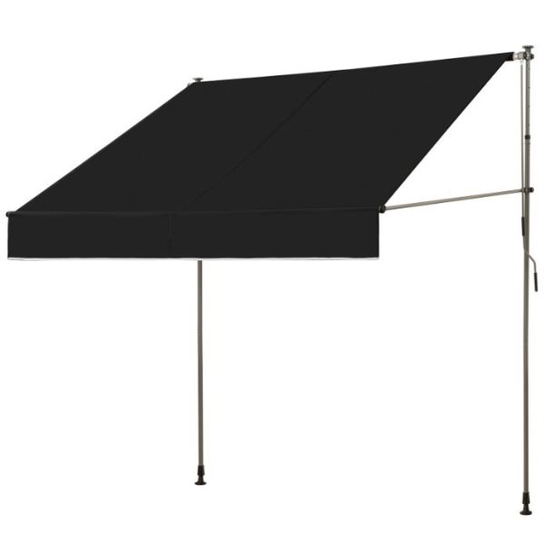 Quality Manual Operation Balcony Clamp Awning 300cm Wide with Hand Crank and Height Adjustable for sale