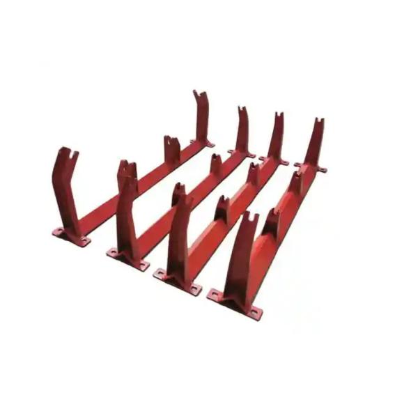 Quality Carbon Steel Conveyor Roller Bracket Frame Idler Support Structure For Belt Systems for sale