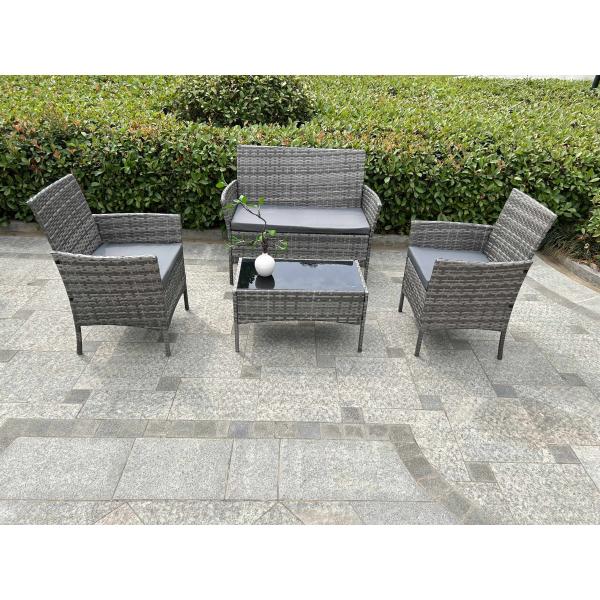 Quality 4 Seater Rattan Garden Table And Chairs Wicker Table Chairs Garden Furniture Set for sale