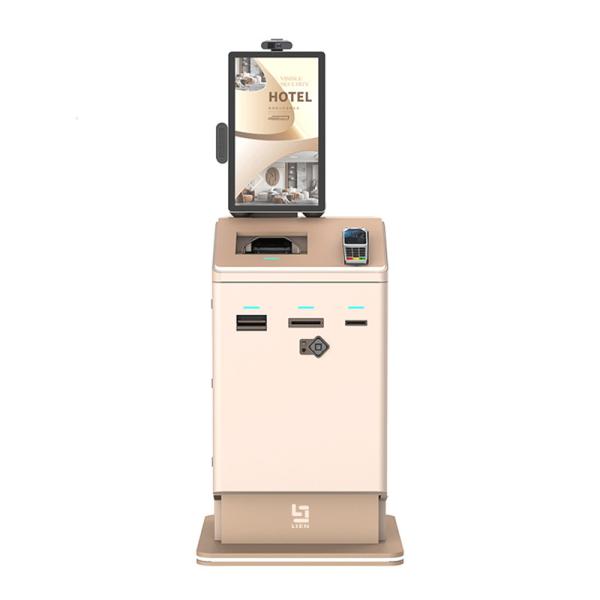 Quality 21.5 inch Touch Display Self  Check in Hotel  Kiosk With  Key Dispenser And Passport Reader for sale