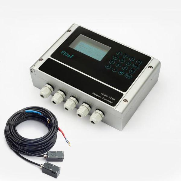 Quality Portable RS232 5.00m/s Clamp On Ultrasonic Flow Meter for sale