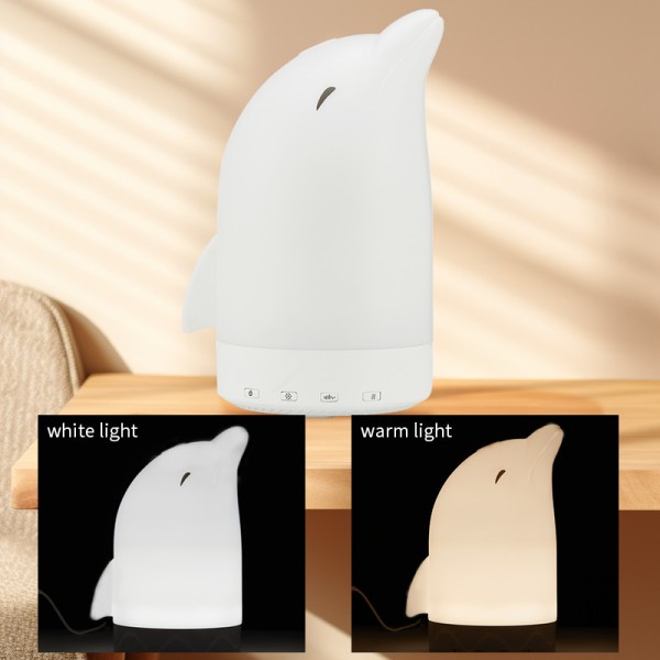 Quality Portable LED Night Light 100V - 240V Dolphin Table Lamp White With Music for sale