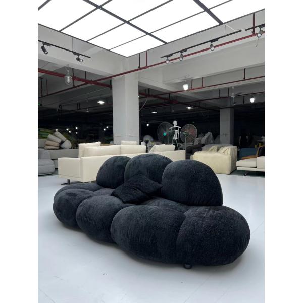 Quality Lamb Wind Hotel Room Sofa Living Room Cream Velvet Sofa for sale