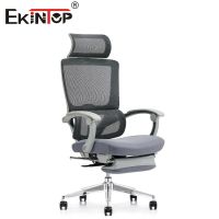 Quality Standard Gray Office Mesh Chair For Back Pain With Casters Headrest Seating for sale