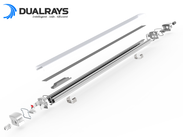 Quality DUALRAYS D5 LED Moisture-proof Light with DIP Switchable Power/3CCT and wiring for sale