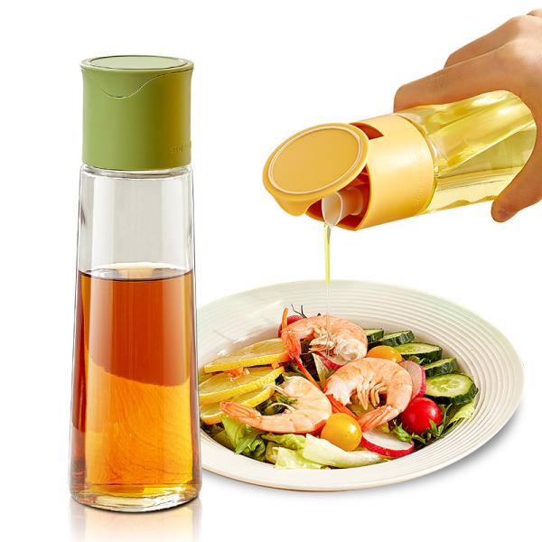 Quality 500ml Kitchen Glass Oil Dispenser Bottle  Cooking Oil Container Multipurpose for sale