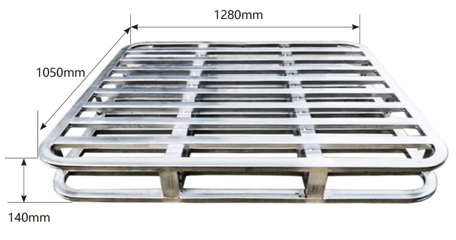  Double Deck Steel Pallets For Warehouse Storage(round corners )
