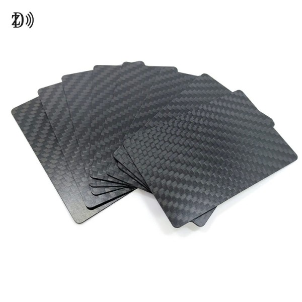 Quality Custom 3K Carbon Fiber Business Card LOGO Real Carbon Fiber RFID NFC Card Mini Tag 13.56MHz Frequency for Hotels Payments for sale