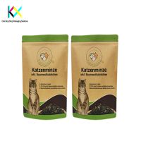 Quality Moistrure Proof Kraft Zipper Pouch Pet Food Packaging Pouch Rotogravure Printed for sale