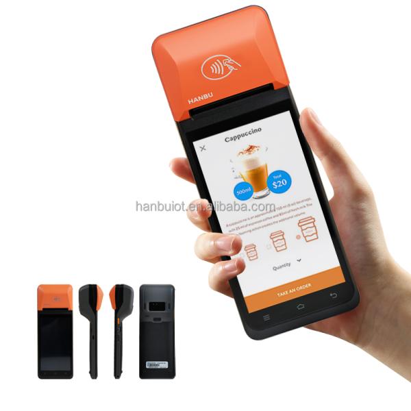 Quality Hanbu Handheld POS Terminal 58mm Thermal Printer 6400mAh Battery for sale