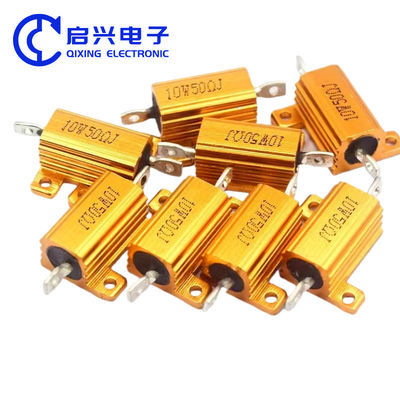 Quality Wirewound Resistor 5W 100ohm With Gold Aluminum Shell for sale