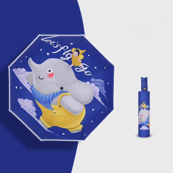 Quality Adults Unique Pattern Self Fold Sun Rain Kids Umbrella with Rubber Coated Handle for sale