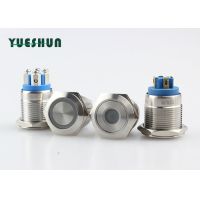 Quality Lighted Momentary Normally Open Push Button Switch 2A 36V DC Blue Red Color LED for sale