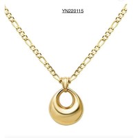 Quality Ins Style Retro Drop Pendant Necklace Daily Torque Stainless Gold Necklace for sale