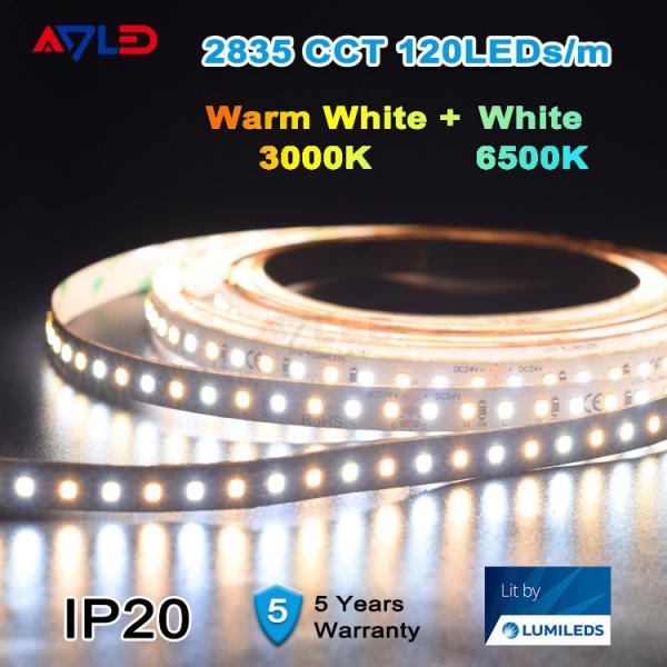 Quality Dynamic Tunable White LED Strip Light 12V Waterproof for sale