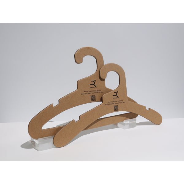 Quality Eco-Friendly Paper Hanger for Sustainable Apparel Packaging for sale