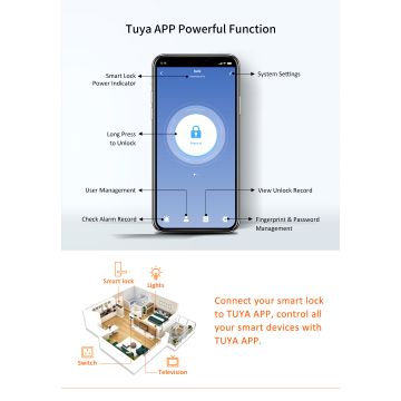 Quality IP66 Waterproof Lock and Fingerprint Smart Wireless Door Lock with Adjustable for sale