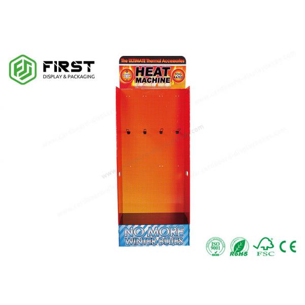 Quality Easy Assembly Cardboard Advertising Stand Customized Floor Display With Plastic for sale