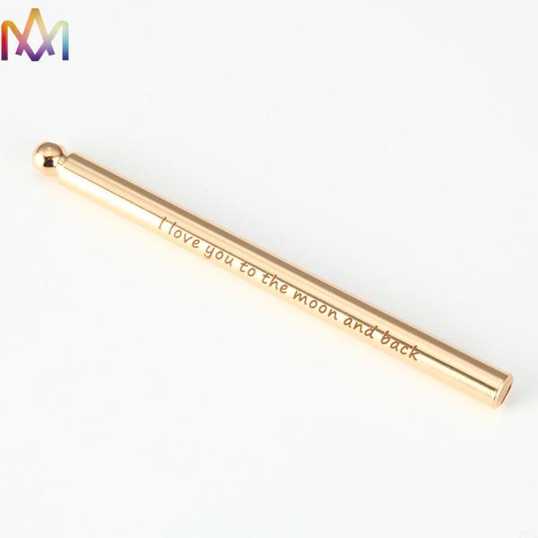 Quality Single Tube Design Waterproof 88MM Brass Gold Whistle Charm for sale