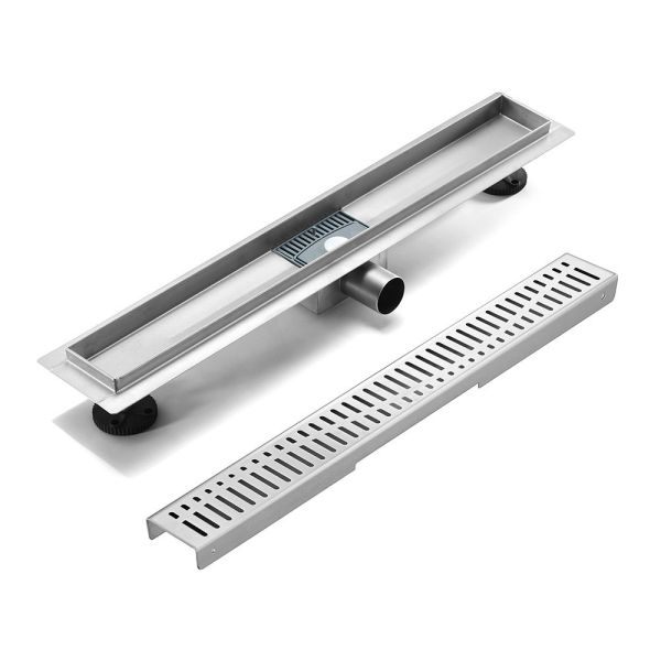Quality Hotel 70*400-70*1000mm Polished SS304 Linear Floor Drain with Side Outlet Customized for sale