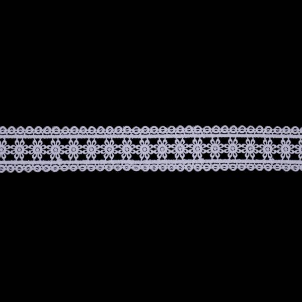 Quality KJ20065 Garments Polyester 3.2cm Flower Lace Trim for sale