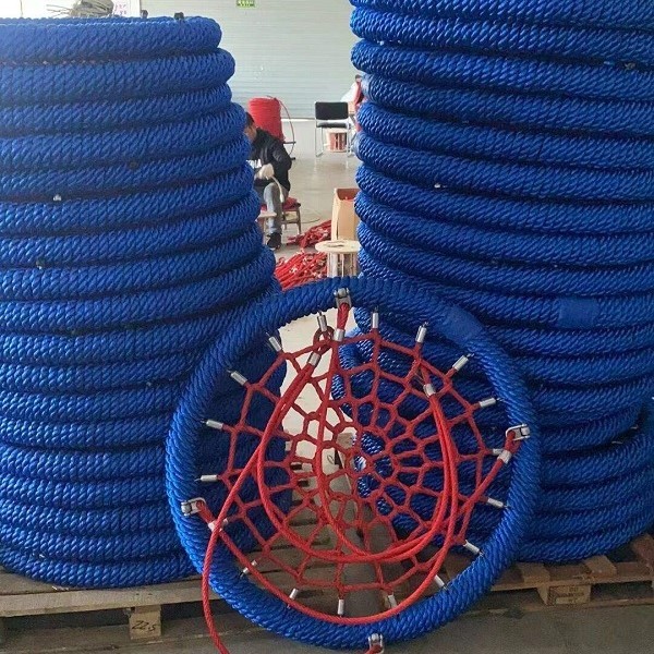 Quality Outdoor Nest Basket Rope Swing Playground Net Rope Swing for sale