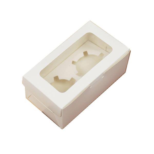 Quality White Brown Mini Paper Kraft Pastry Boxes Cake Tasting With Compartments for sale